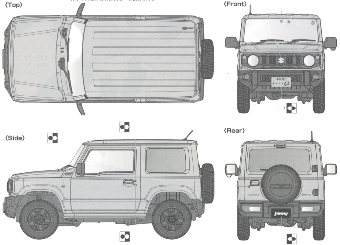 Suzuki Jimny JB64(XL/Chiffon Ivory Metallic) – metro_products